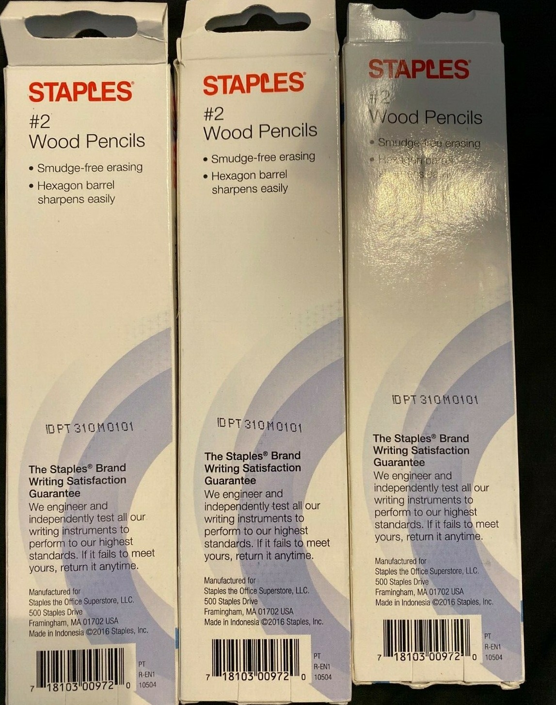 Staples Wooden Pencils and pink Eraser lot - 3 packs of pencils 2 packs ...