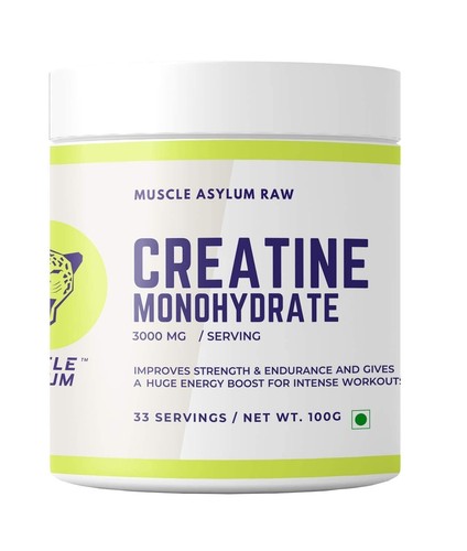 Muscle Asylum Creatine Monohydrate Powder Unflavored, Pack of 100gm ...