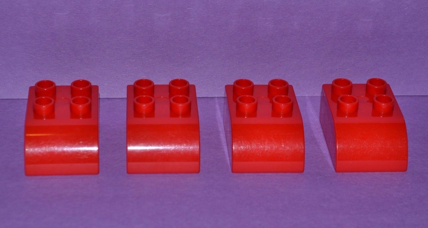 lot of 4 red sloped Duplo blocks - 2X3 - combined shipping (RED5) | eBay