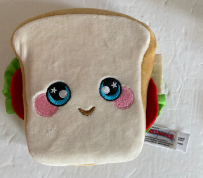 Squeezamals Squishy Sandwich Lovey Plush Toy Soft Food White Bread ...