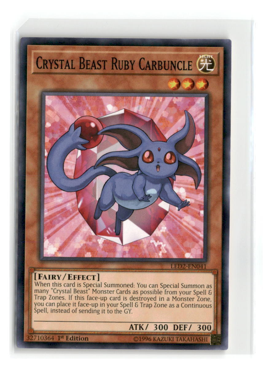 2x Crystal Beast Ruby Carbuncle - SDCB-EN001 1st Edition - YuGiOh-LP | eBay