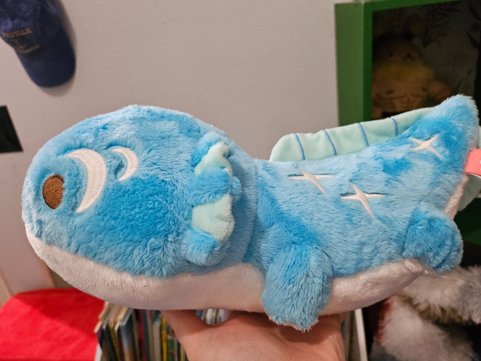 Fluff Nest Puff Pals Blue Ray The Night Sky Axolotl Plush 15” | eBay