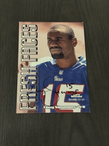 1999 Fleer Sports Illustrated Fresh Faces #144 TONY SIMMONS Auto HAND ...