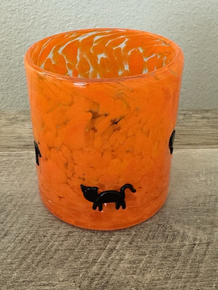 Anthropologie Icône Mystique Chat Noir Orange Halloween Jus Verre Porte ...