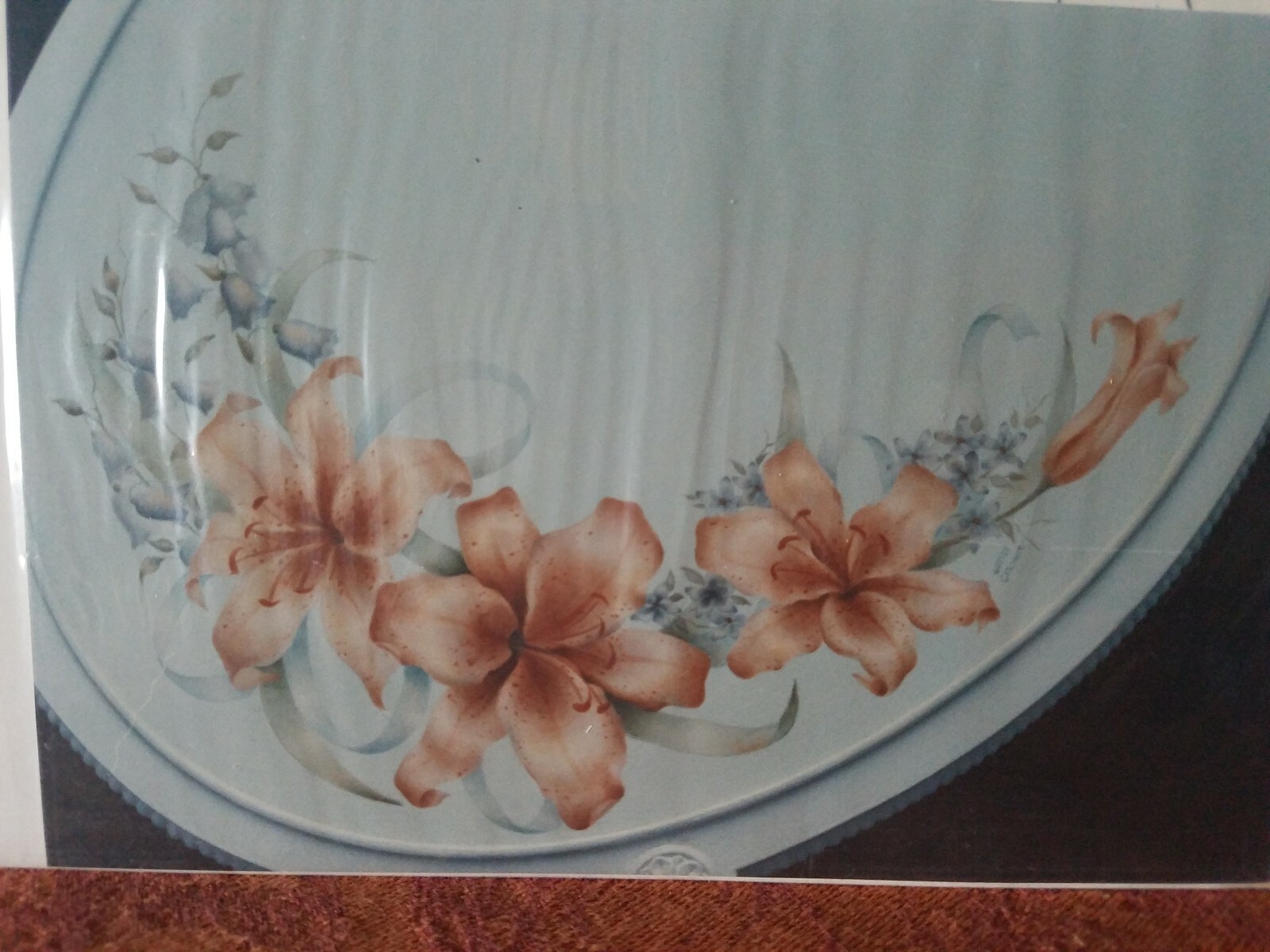 SHELLY GARDNER 1989 DAY LILY BLUE BELL INTERMEDIATE STILL LIFE PAINTING ...