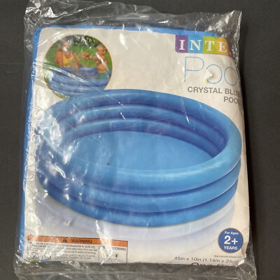 Intex Crystal Blue Inflatable Pool, 45 x 10 Crystal Blue H 899998534570 ...