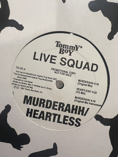 LIVE SQUAD - Murderahh / Heartless 12” Promo Single Tupac Thug Life ...