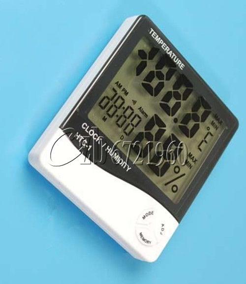 HTC-1 Thermometer Hygrometer Weather Station Temperature Humidity Desk ...