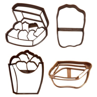 CHICKEN NUGGETS FAST FOOD DRIVE THROUGH SET OF 4 COOKIE CUTTERS USA ...
