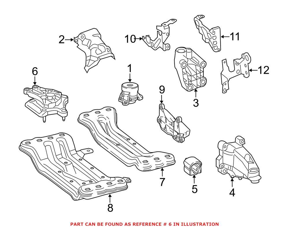 Genuine OEM Automatic Transmission Mount for Mercedes 2052402500 | eBay
