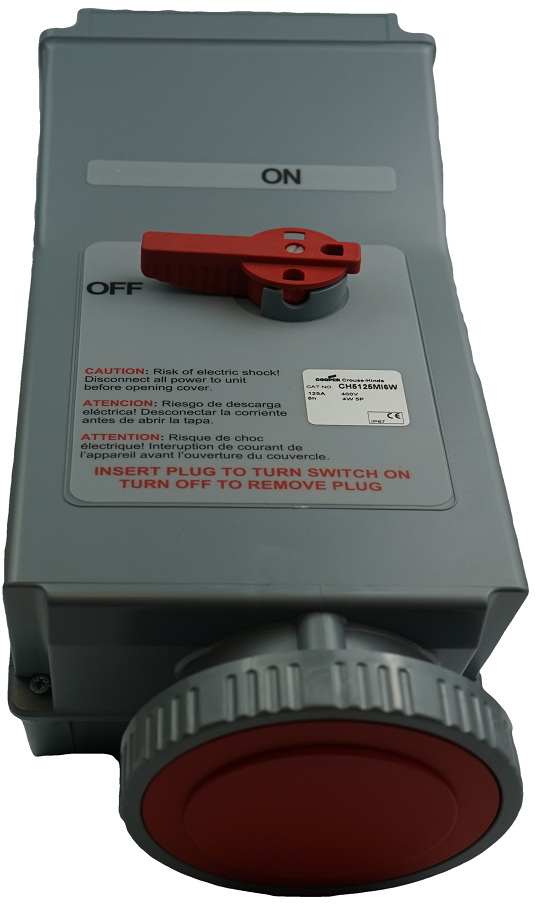 CH5125MI6W Interlock Unfused Receptacle 125A 400V Welding Motor ...