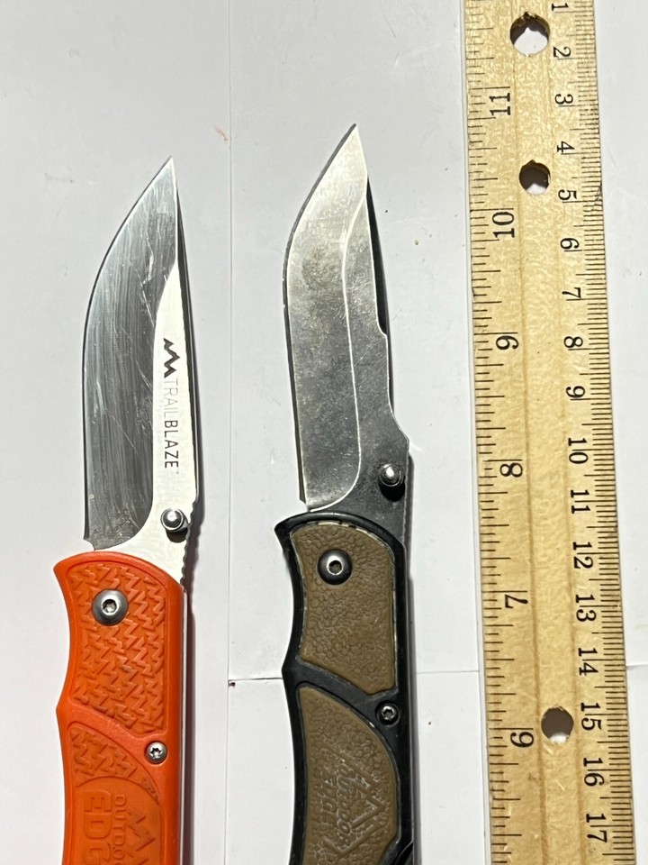 Lot of 3 Outdoor Edge Pocket Knives - UtiliPro - Trail Blaze - 3.3 ...