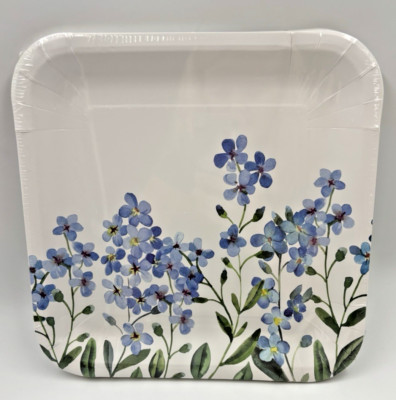 C.R. Gibson Forget Me Not Set of 16 Paper Plates NEW SEALED | eBay