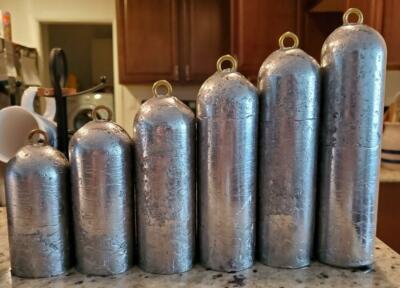 DEEP DROP WEIGHTS 2'' DIAMETER 1-10 LB Sizes Lead Weights WINDOW SASH ...