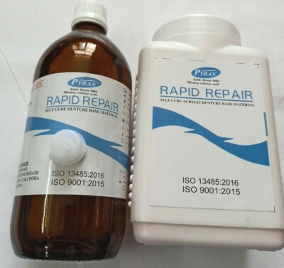 Rapid repair Powder And Liquid for Acrylic Denture Universal Pack Pyrax ...