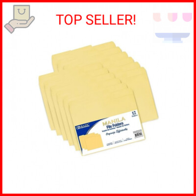 BAZIC Manila File Folder 1/3 Cut Letter Size, Left Right Center Tabs ...