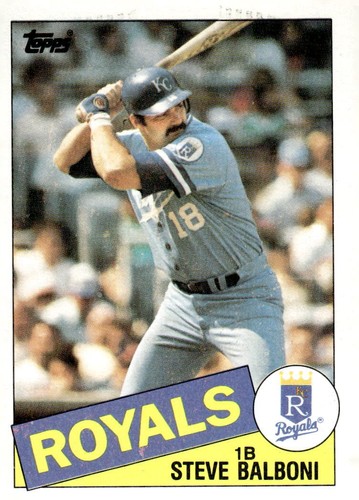 1985 Topps #486 Steve Balboni - Kansas City Royals | eBay