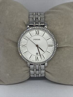 Fossil Jacqueline ES3545 Women's Silver Stainless Steel Analog Dial ...