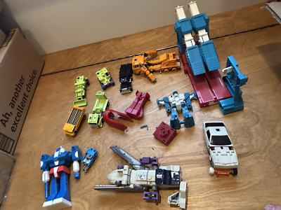 Huge G1 Tranformer + gobot parts lot-11+ bots- ultra magnus, 3 ...