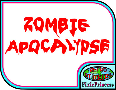 Zombie Apocalypse Fear Walking Dead M Vinyl Sticker Halloween Wall ...