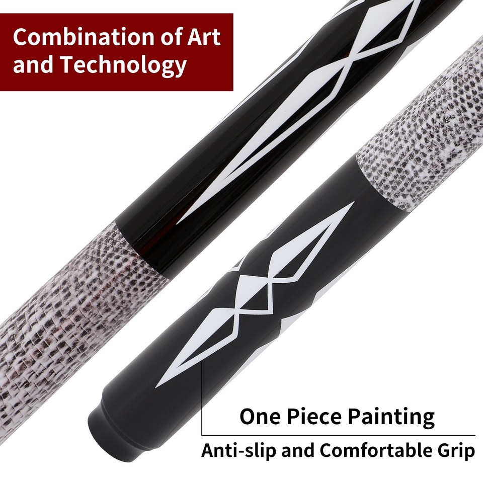 Dysdensa Fiberglass Graphite Billiard Pool Cue Sticks 58 inch Set of 2 ...