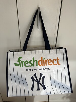 3 NEW YORK YANKEES + FRESH DIRECT Reusable Shopping Bag 18"x12"x12" ⚾️ ...