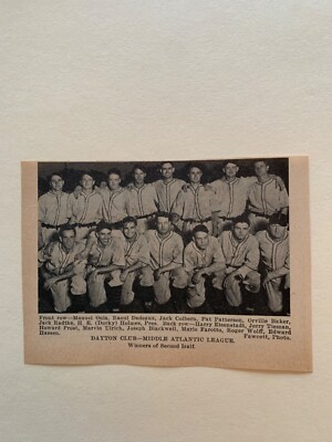 Dayton Ducks Roger Wolff & Huntington Red Birds 1935 Baseball Team ...