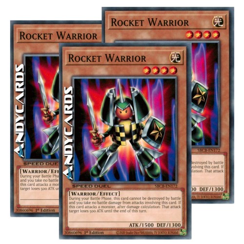 3x ROCKET WARRIOR (SPEED DUEL) • (Rocket Warrior) • Common • SBCB EN172 ...