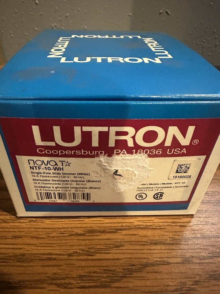 Lutron NTF-10-WH, Single Pole Slide Dimmer | eBay