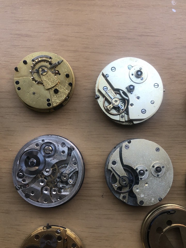 Job Lot Antique Pocket Watch Movements - For Service Or Repairs | eBay