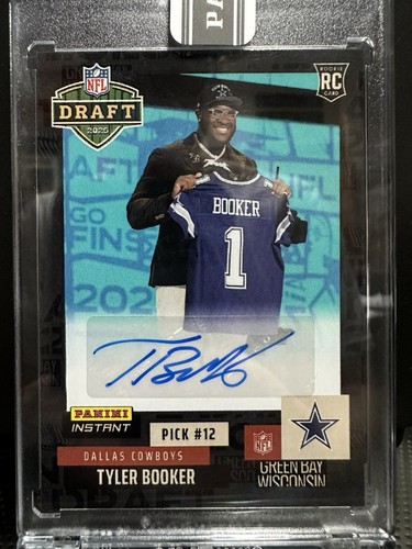 2025 Panini NFL Draft Night Tyler Booker Rookie 1st NFL Card Auto Black ...