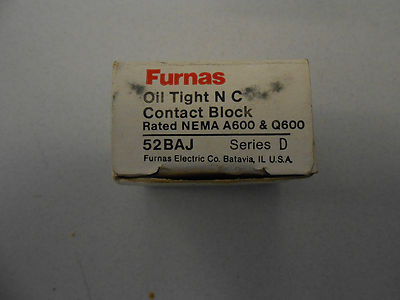 FURNAS OIL TIGHT N/C CONTACT BLOCK 52BAJ SERIES D | eBay