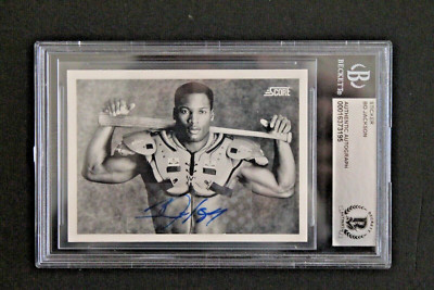 Bo Jackson Autographed Card RARE 1990 Score #697 Card Sticker Signed ...