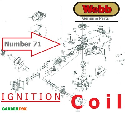 new Webb PT360MM Rotovator - IGINITION COIL - WE151-97566 | eBay UK