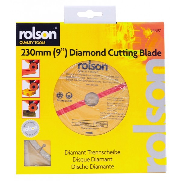X2 Rolson Diamond Tipped Cutting Blade 115mm Dry Cut Angle Grinder ...