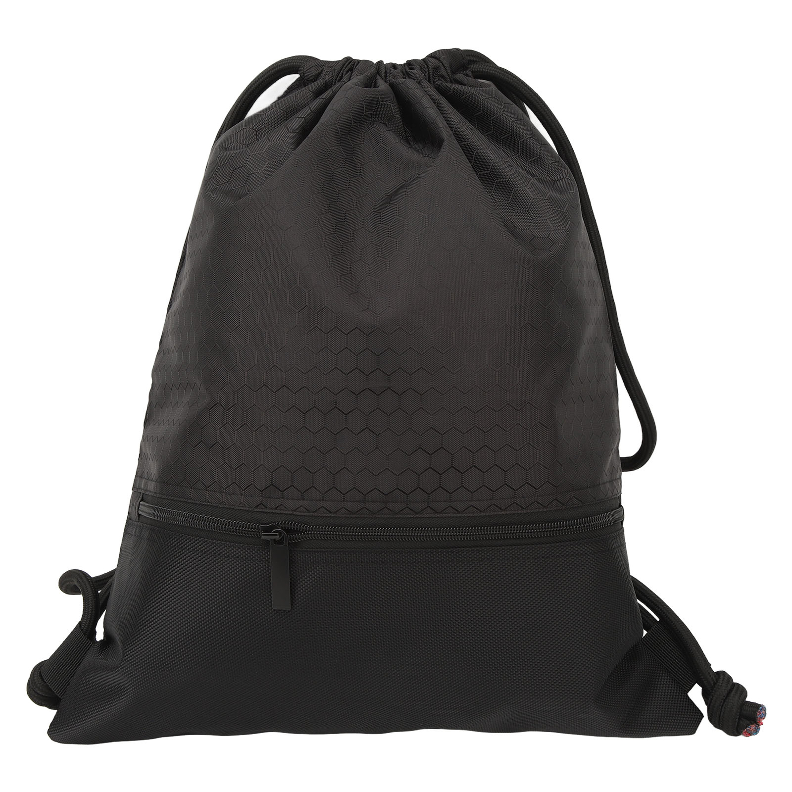 Black Drawstring Backpack Water Resistant String Bag Waterproof Sport ...