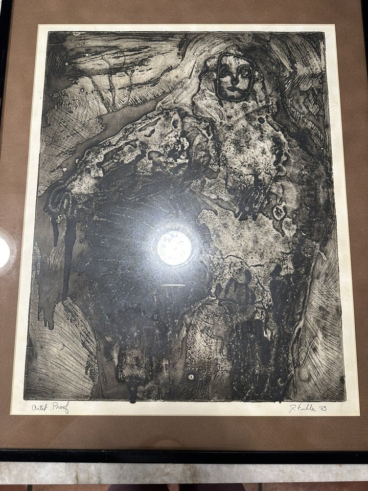 Robert FICHTER Artist Proof 1963 Framed Matted Large OOAK | eBay