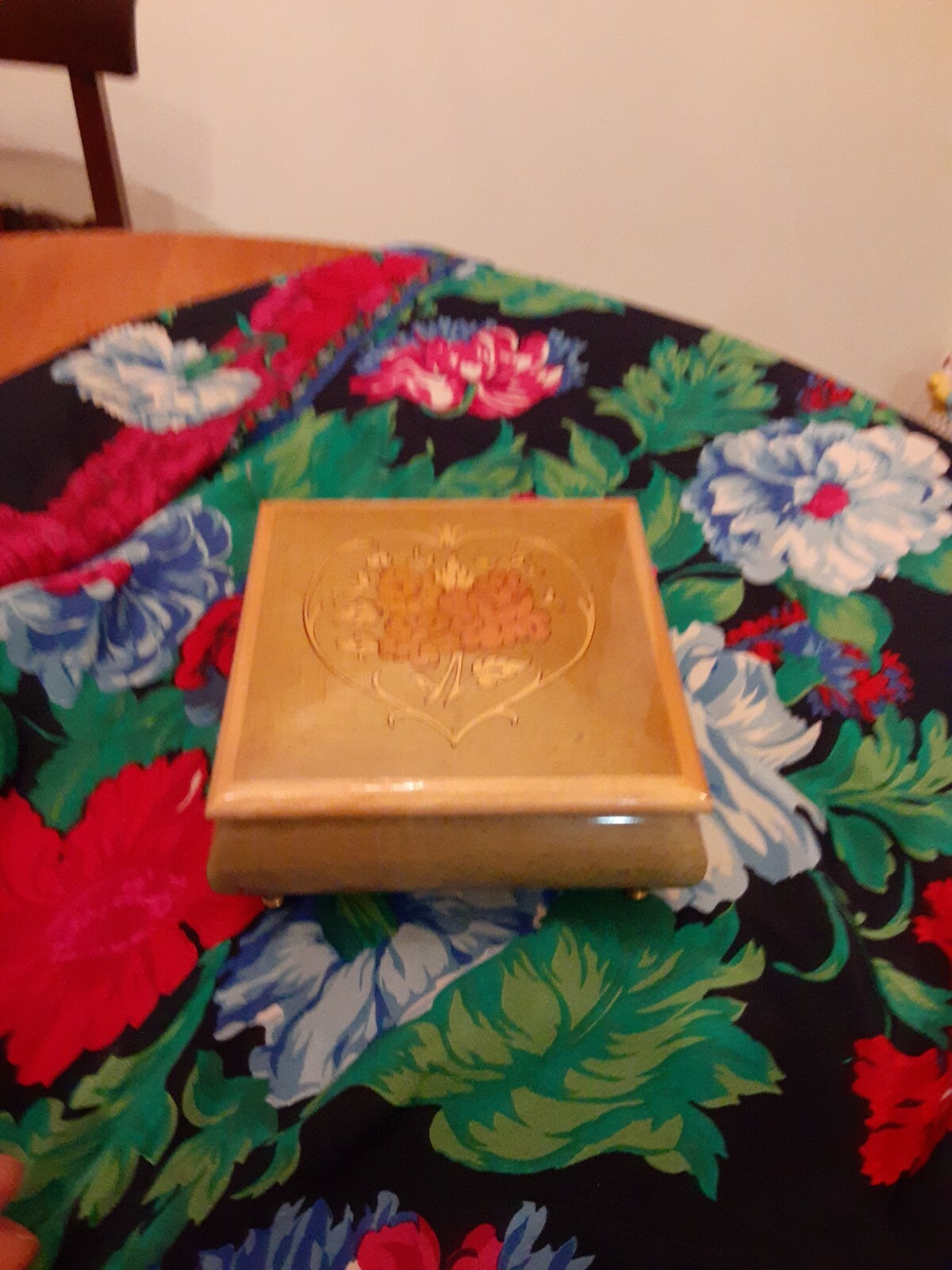 Reuge Italy Inlaid Wood Footed Square Music Box 5"×5" | eBay