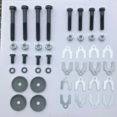 Correct Control arm Bolt Kit Upper & Lower + Shaft Bolts & Shims 44 pcs ...