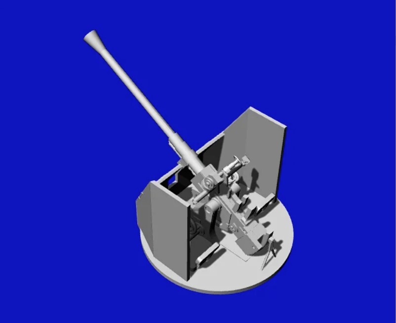 Resin kit 1/700 Soviet 70-k 37mm AA- gun 4pcs 3D printing | eBay