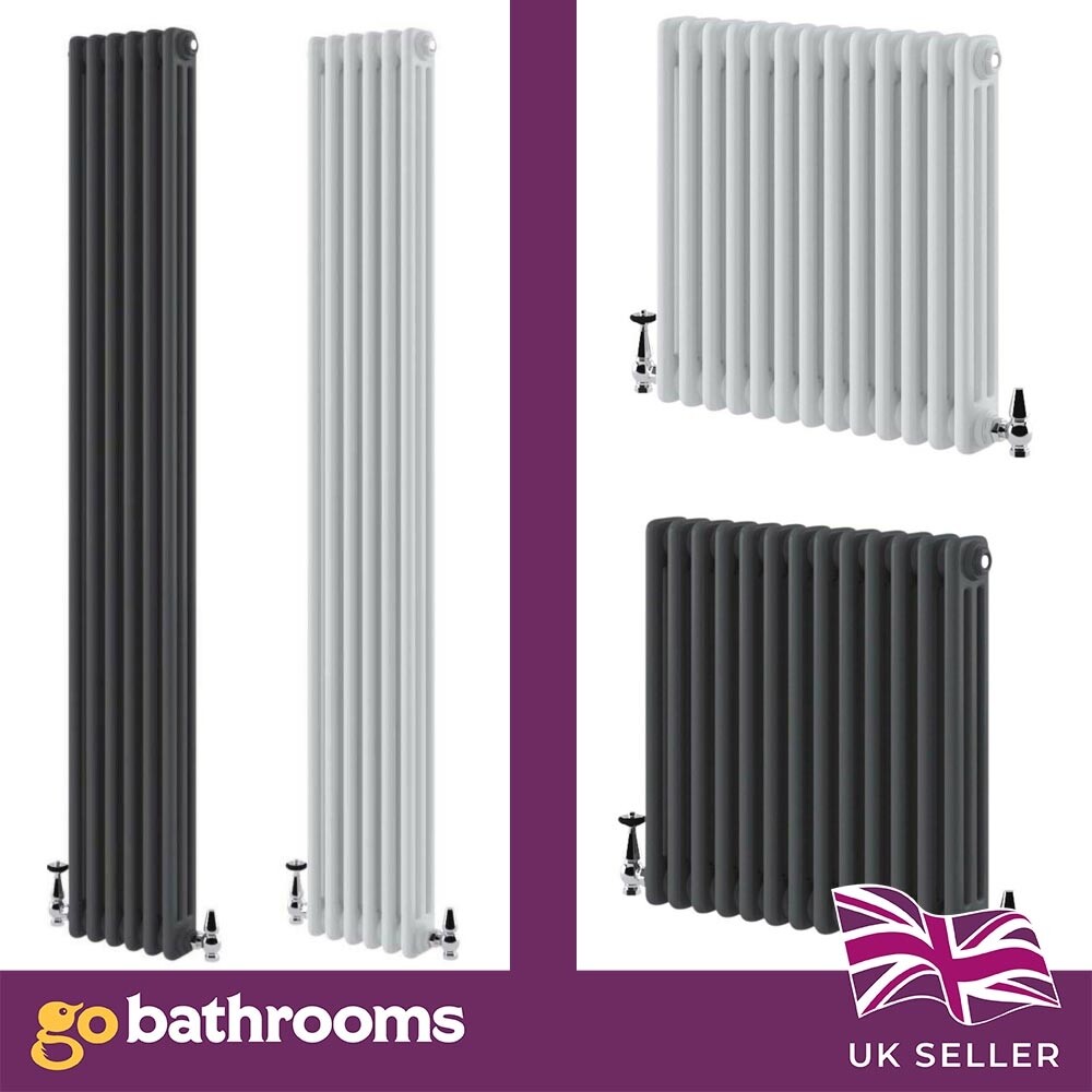Traditional 3 Column Radiator Cast Iron Style Vertical Heating ...