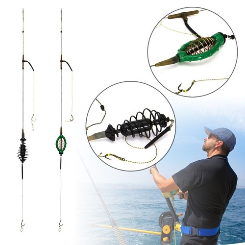 Winding String Hook Line Group Feeder Sinker Carbon Steel Fishing Bait ...