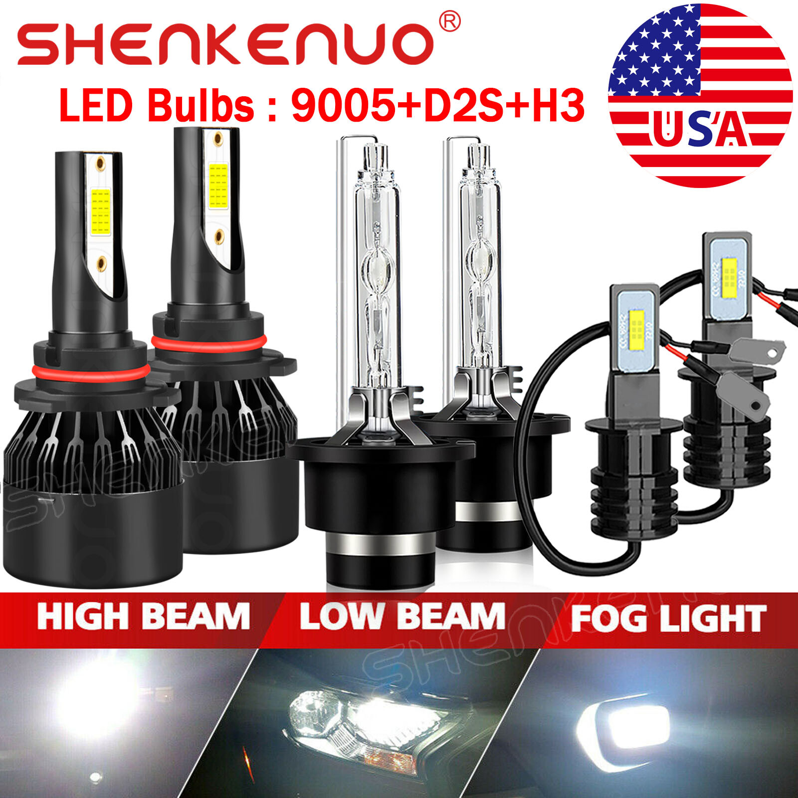 For 2002-2005 Lexus SC430 9005+D2S+H3 HID/LED Headlight High&Low+Fog ...