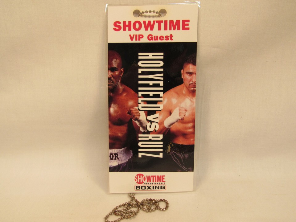 B8 Vintage Original Boxing VIP Guest ID Pass 2001 Holyfield VS Ruiz ...
