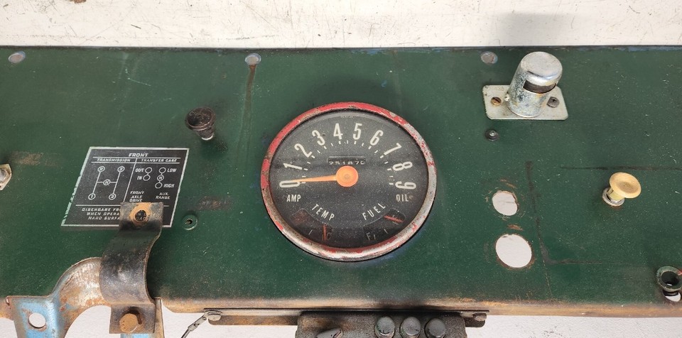 Jeep KAISER AMC CJ CJ5 59-71 GREEN Dash Plate DASHBOARD Frame Interior ...