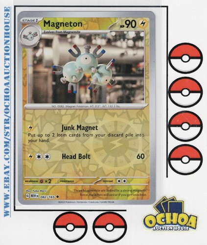 Pokemon Scarlet & Violet - Mew 151 #82 Magneton Reverse Holo (NM/MINT ...