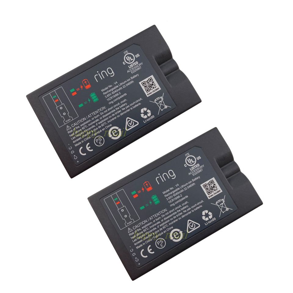 2x Genuine Battery V4 For Ring Battery Doorbell Plus 5F77E9,Video ...
