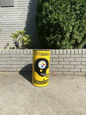 1970s Pittsburgh Steelers Garbage Metal Can SINGLE Bar Helmet 19.5”X10 ...