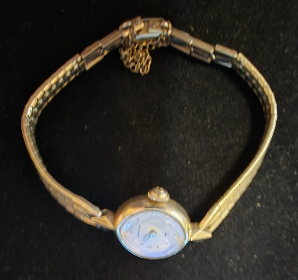 VINTAGE Dainty Ladies Hamilton Watch Marked 10K RGP Stainless Back ...