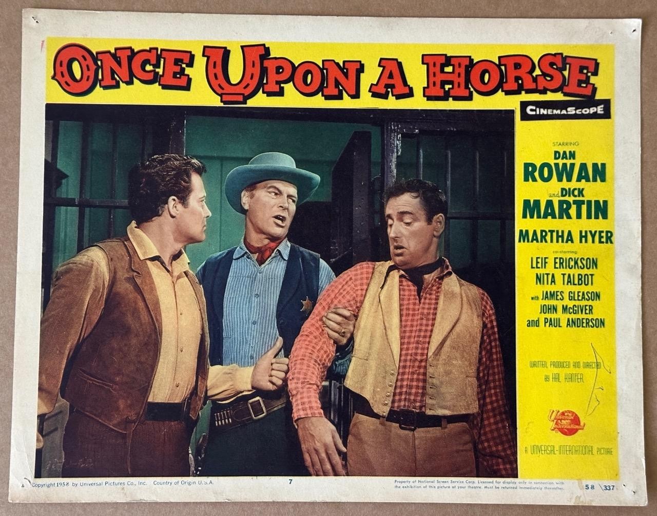 Dan Rowan Martin ONCE UPON A HORSE 1958 #7 11x14 Org Lobby Card 4738 ...